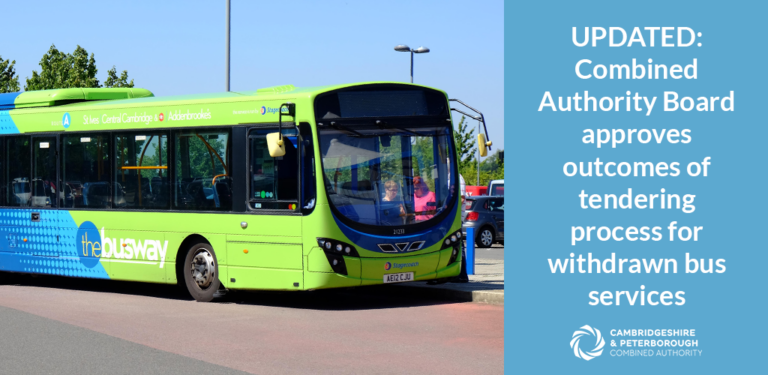 UPDATED: COMBINED AUTHORITY BOARD APPROVES OUTCOMES OF TENDERING ...